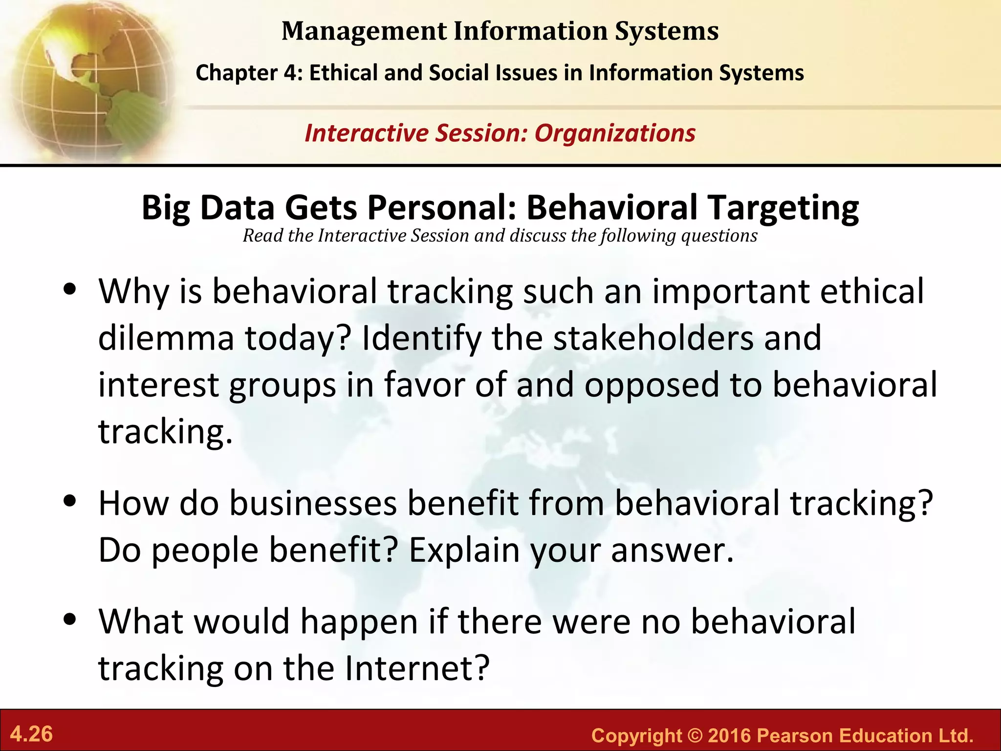 MIS-CH04: Ethical and Social Issues in INformation Systems | PPT