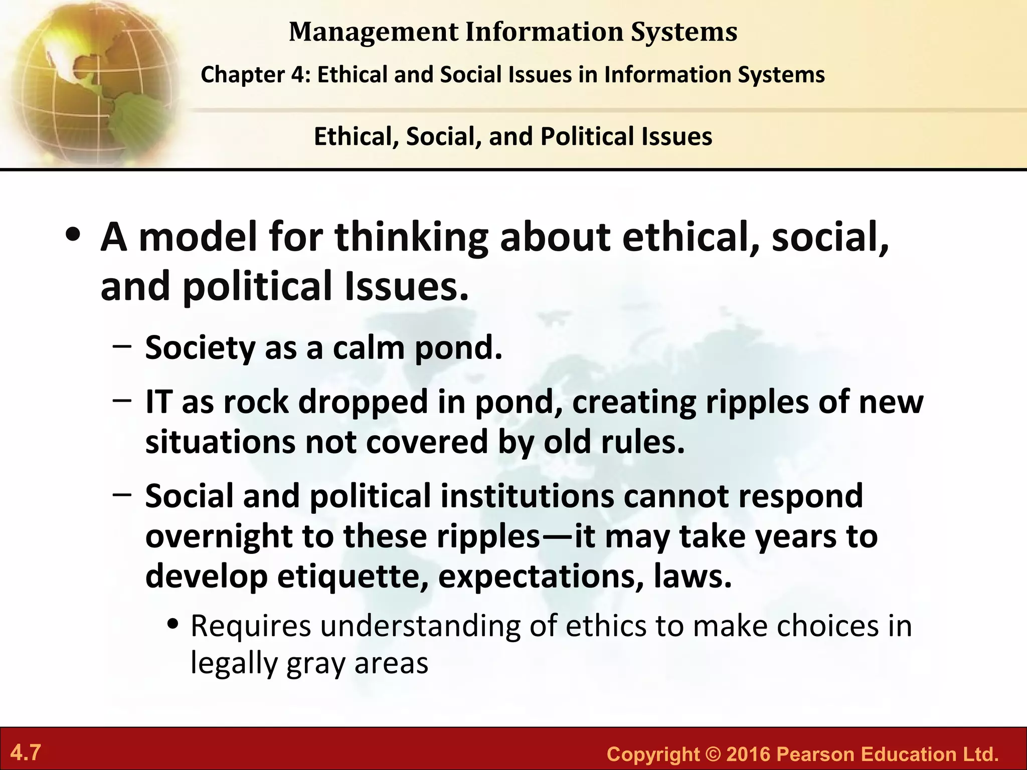 MIS-CH04: Ethical and Social Issues in INformation Systems | PPT