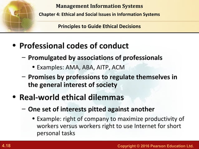 MIS-CH04: Ethical and Social Issues in INformation Systems | PPT ...