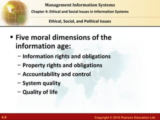 MIS-CH04: Ethical and Social Issues in INformation Systems | PPT