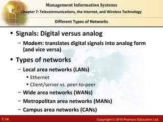 MIS-CH07: Telecommunications, the Internet, and Wireless Technology | PPT