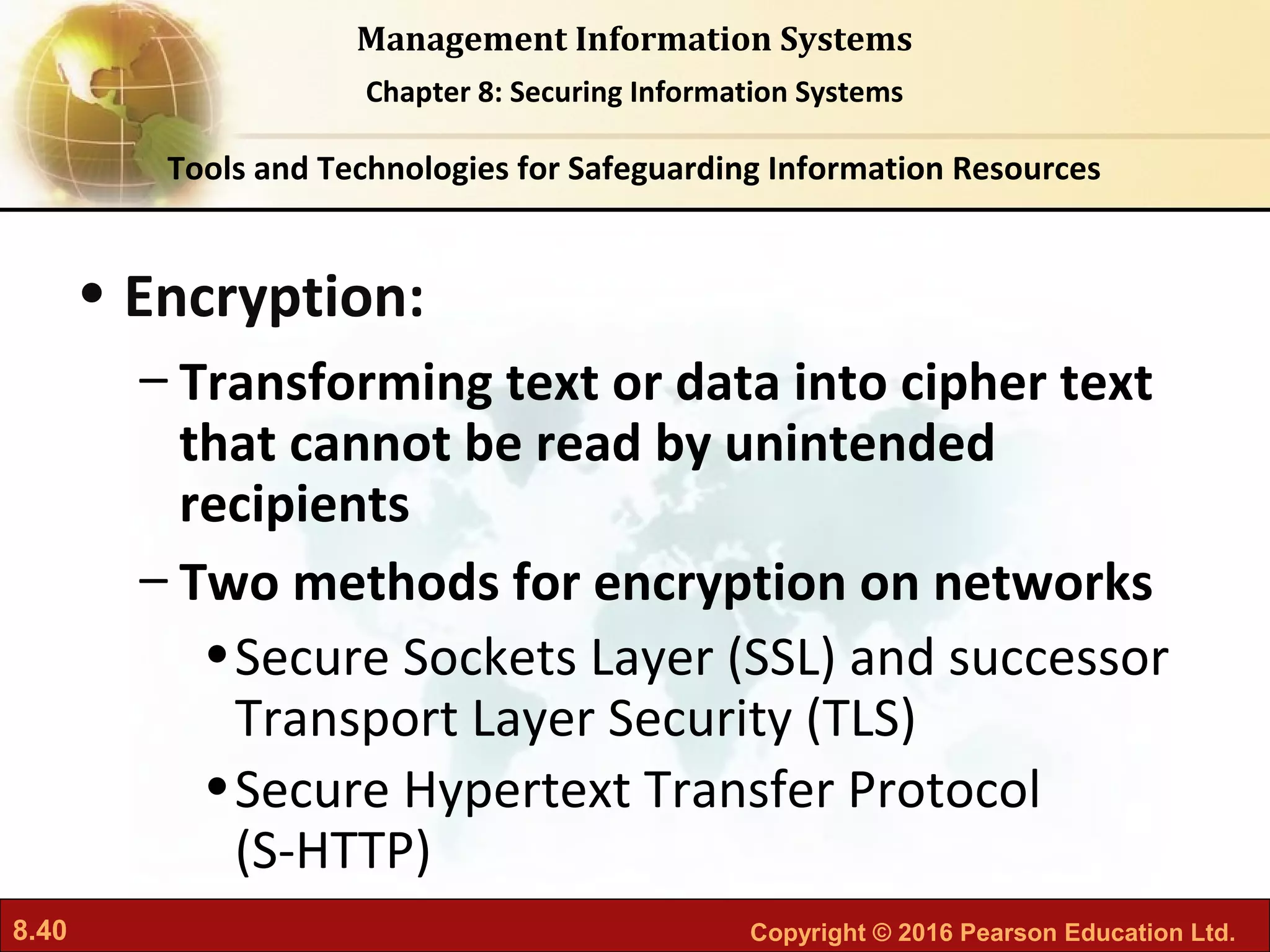 MIS-CH08: Securing Information Systems | PPT