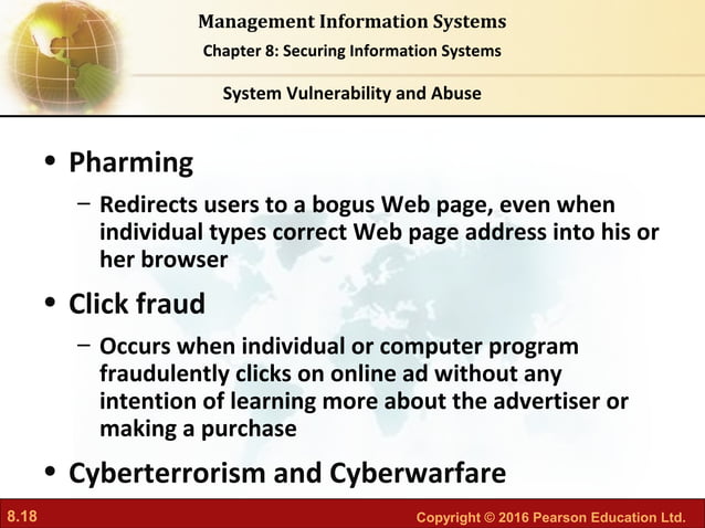 MIS-CH08: Securing Information Systems | PPT