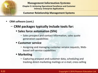 MIS-CH9: Achieving Operational Excellence and Customer Intimacy | PPT