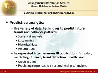 MIS-CH12: Enhancing Decision Making | PPT