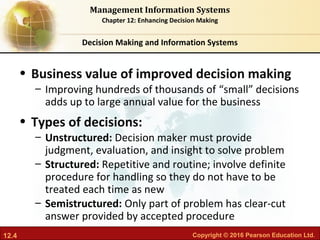 MIS-CH12: Enhancing Decision Making | PPT