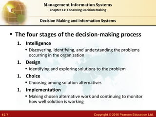 MIS-CH12: Enhancing Decision Making | PPT