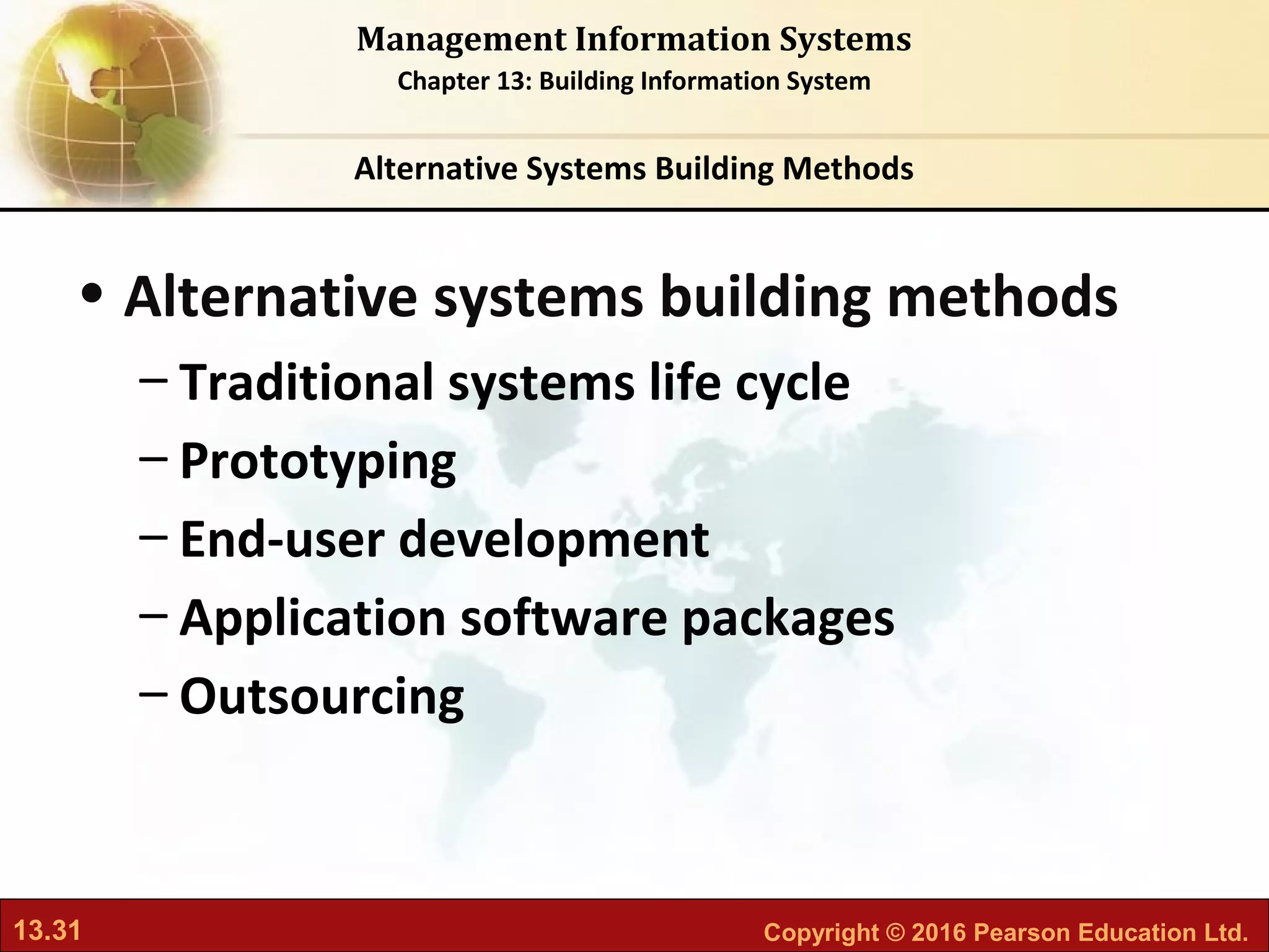 MIS-CH13: Building Information Systems | PPT