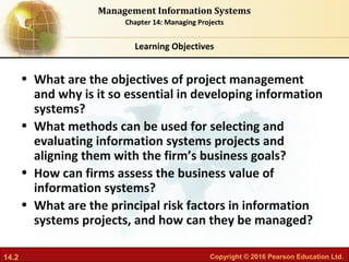 MIS-CH14: Managing Projects | PPT