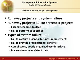 MIS-CH14: Managing Projects | PPT