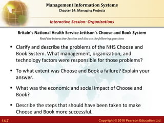 MIS-CH14: Managing Projects | PPT