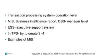 MIS Systems usage and types TPA DSS ESS MIS | PPTX