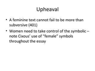 Outline of Laugh of Medusa | PPT