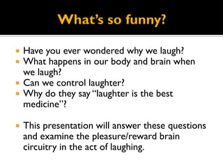 Laughter and the brain | PPTX