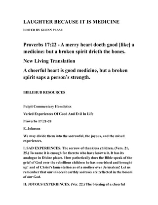 Laughter because it is medicine | PDF