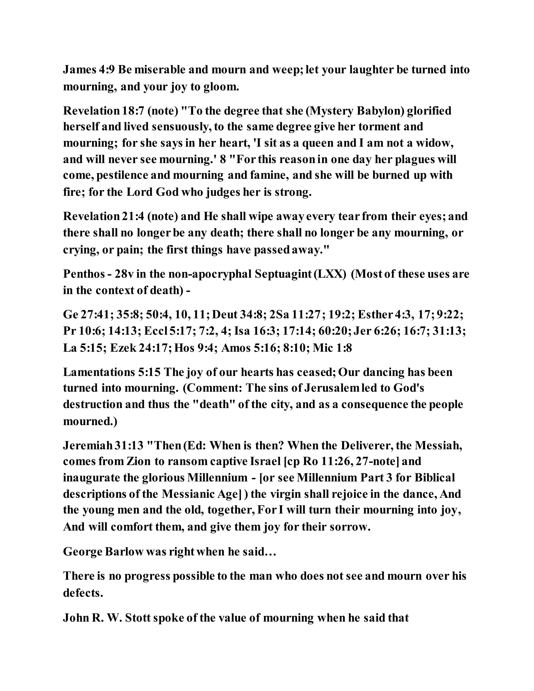 Laughter changed to mourning | PDF