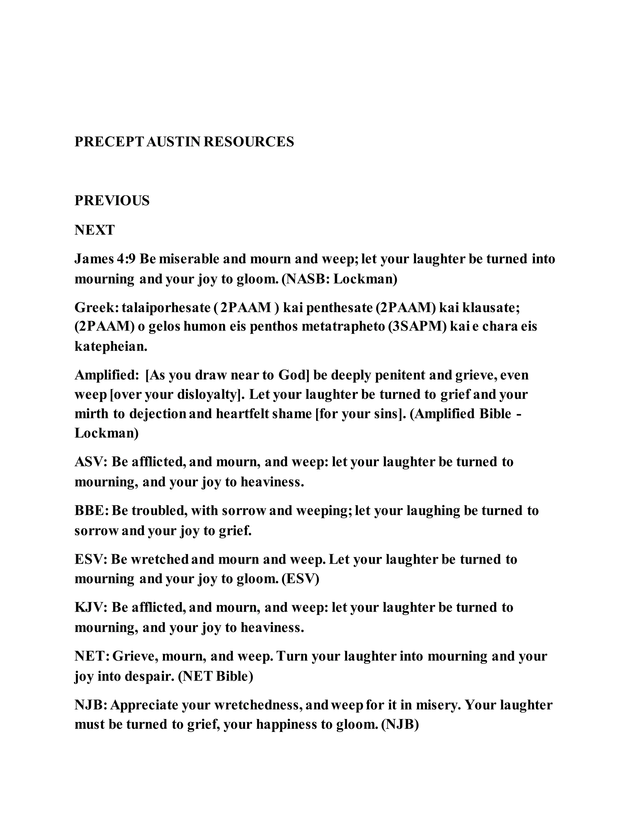 Laughter changed to mourning | PDF