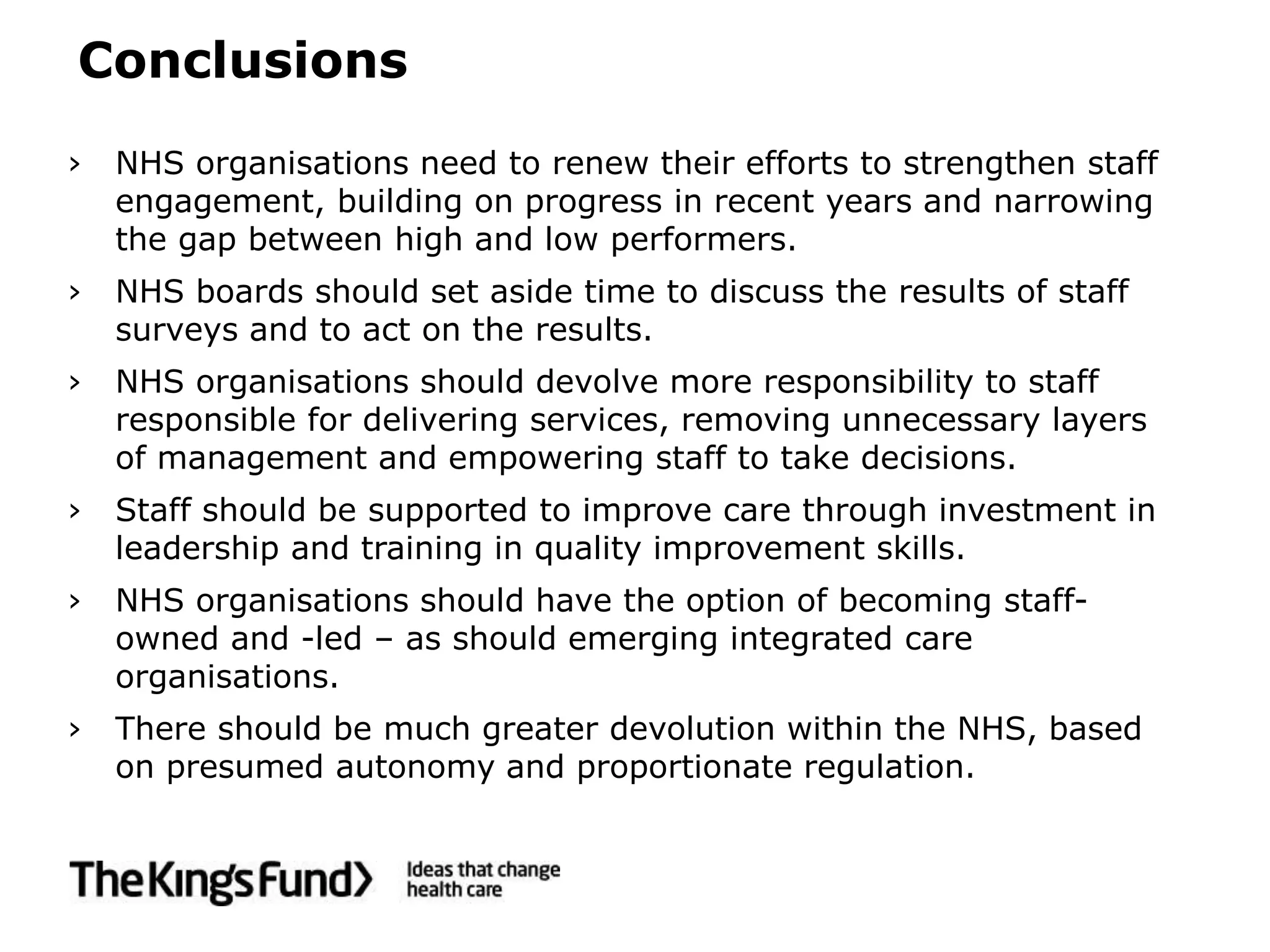 Chris Ham: Staff engagement and empowerment in the NHS | PPTX ...