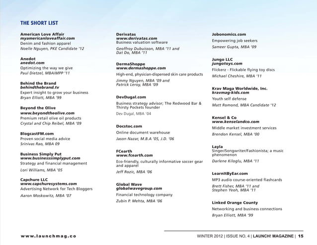 LAUNCH! Magazine Winter 2012 | PPT