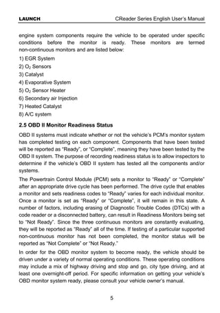 Launch CReader 6011 User Manual | PDF