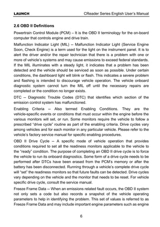 Launch CReader 6011 User Manual | PDF
