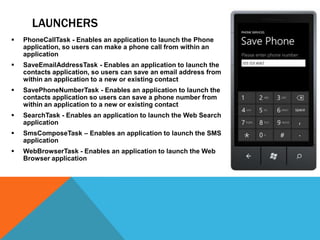 Launchers and choosers | PPTX