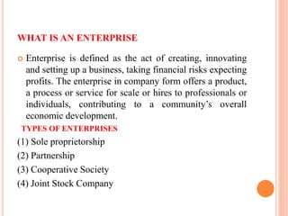 Launching and organizing an enterprise | PDF