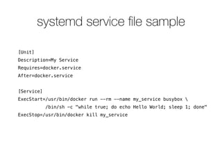 Launching containers with fleet | PPT