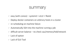 Launching containers with fleet | PPT