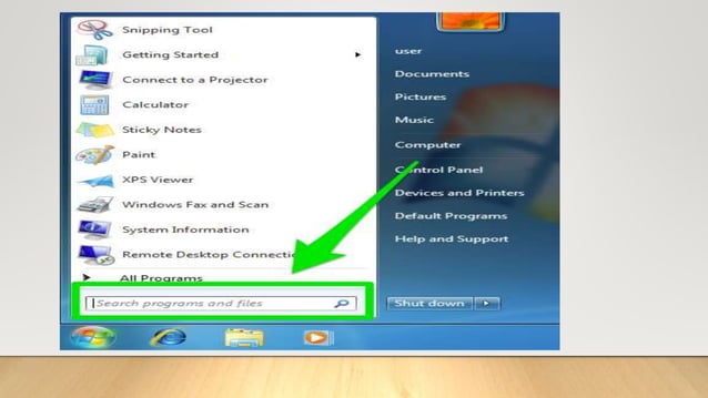 Launching of aplication on a desktop | PPT