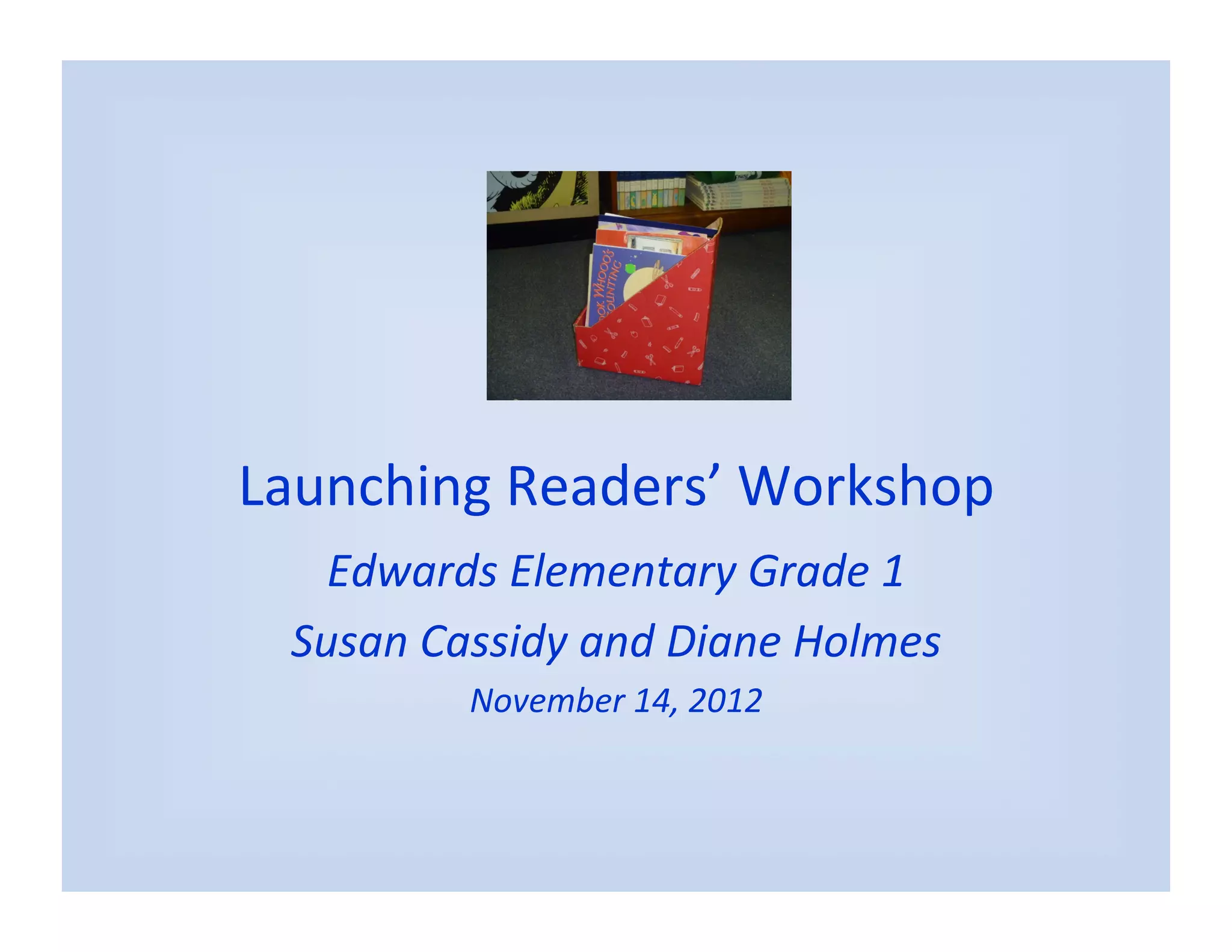 Launching readers workshop 1 | PDF