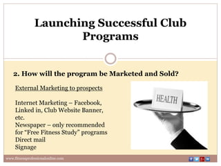 Launching successful club programs | PPTX
