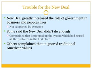Launching The New Deal | PPT | Economy | Business and Finance