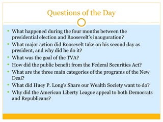 Launching The New Deal | PPT | Economy | Business and Finance