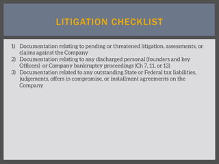 The Definitive Guide to Early-Stage Venture Investing Due Diligence | PPT