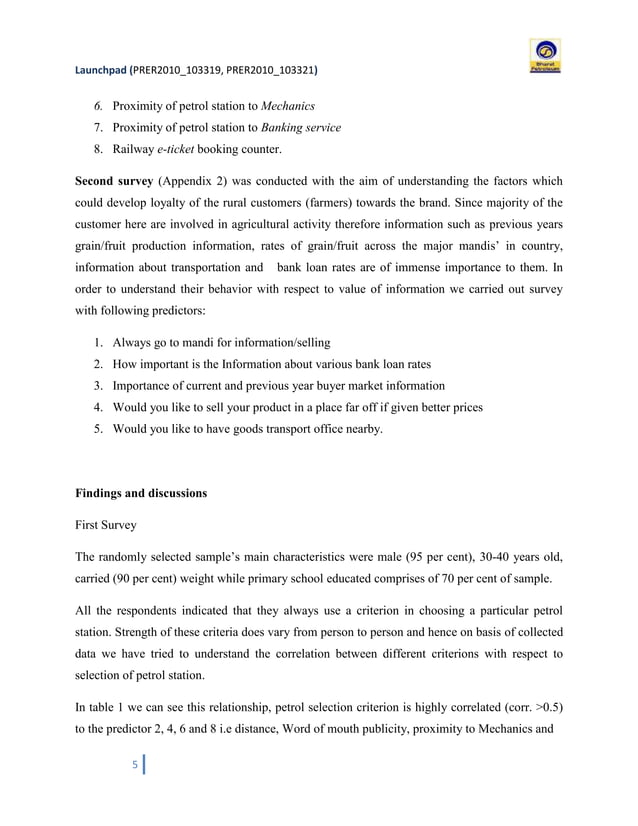 BPCL Casestudy Solution - Launchpad 2010 | DOCX