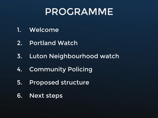 Portland Watch - setting up a local neighbourhood watch scheme | PPT
