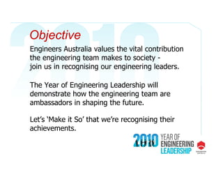Year of Engineering Leadership 2010 | PPT