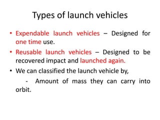 Launch Vehicles and Propulsion_Satellite Communication | PPTX