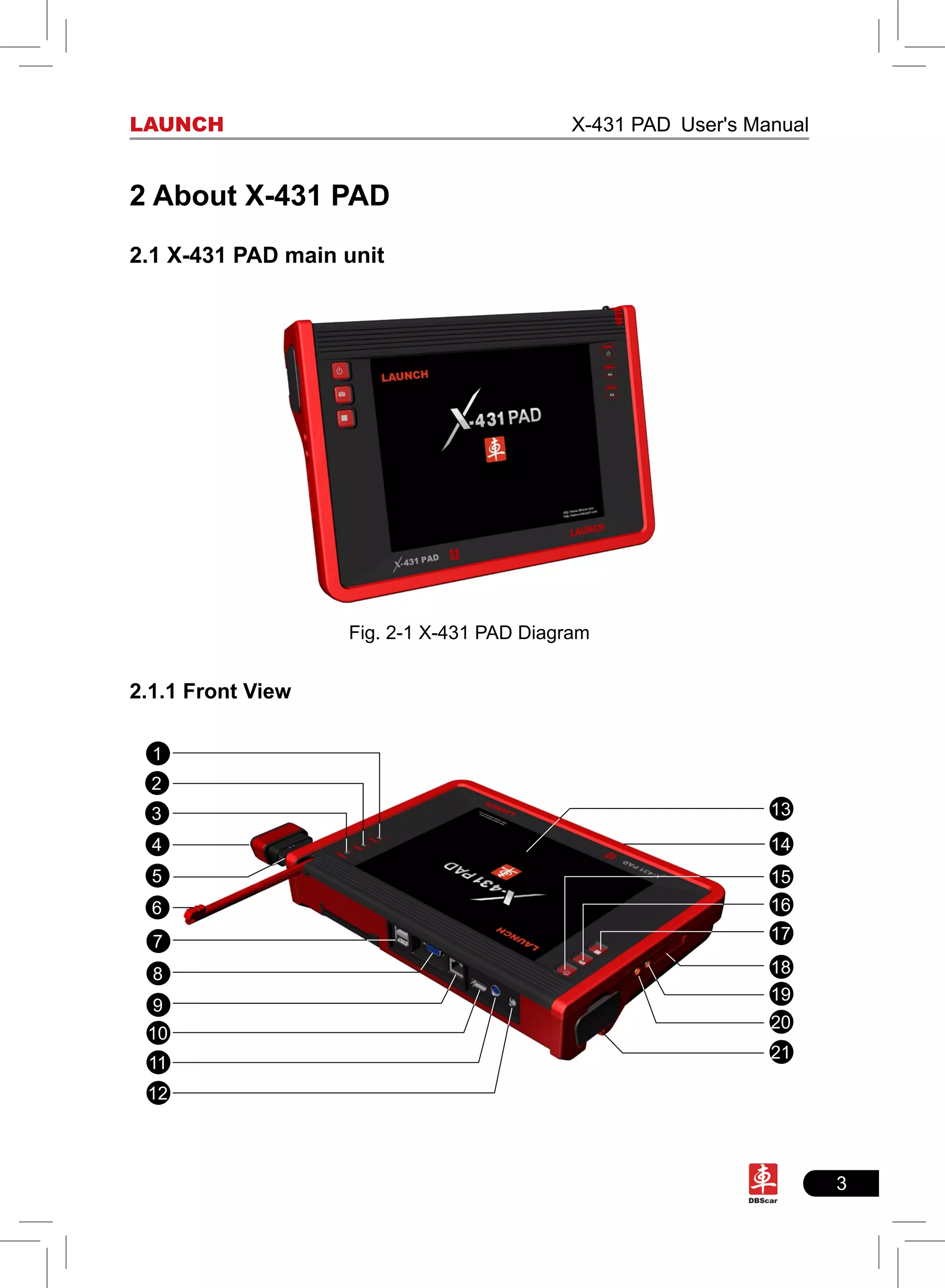Launch X431 X-431 PAD User Manual | PDF