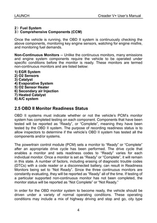 Launch X431 CReader V+ User Manual | PDF | Desktop Publishing | Computer Software and Applications