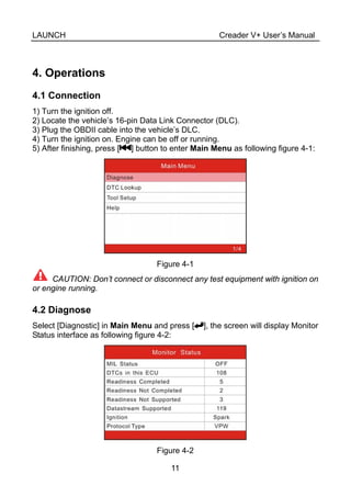 Launch X431 CReader V+ User Manual | PDF