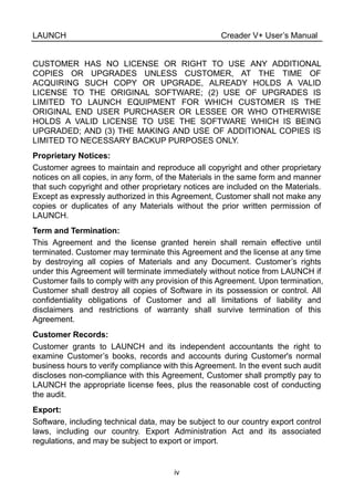 Launch X431 CReader V+ User Manual | PDF