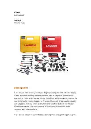 Launch x431 diagun iii global version newest scan tool 100% genuine ...