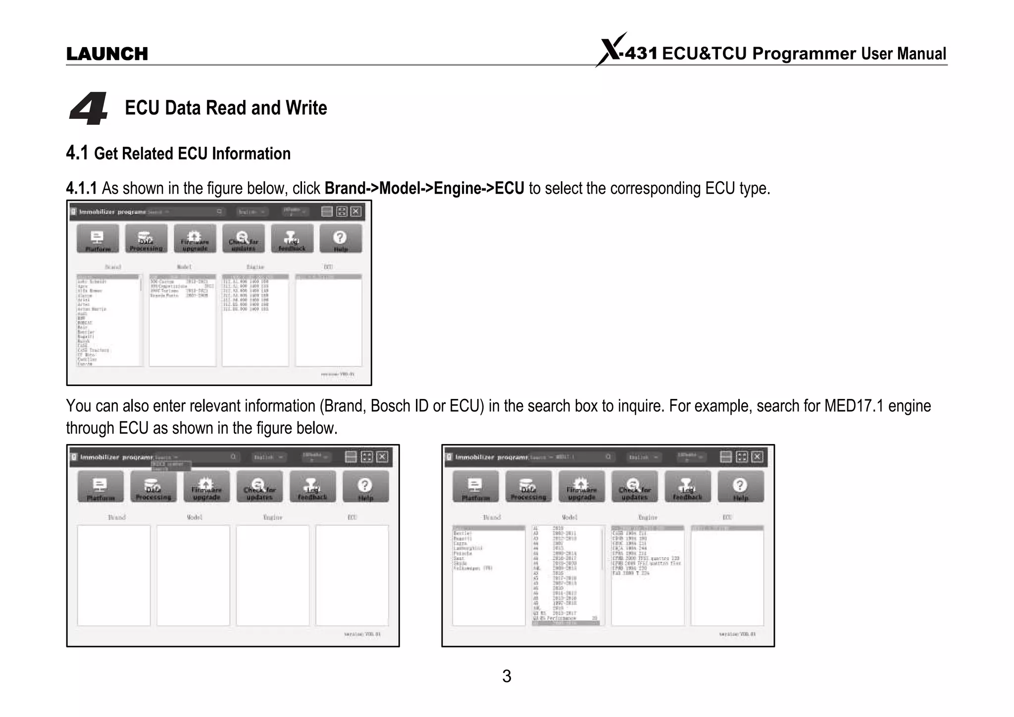 Launch X431 ECU Programmer User Manual.pdf | Operating Systems | Computer Software and Applications