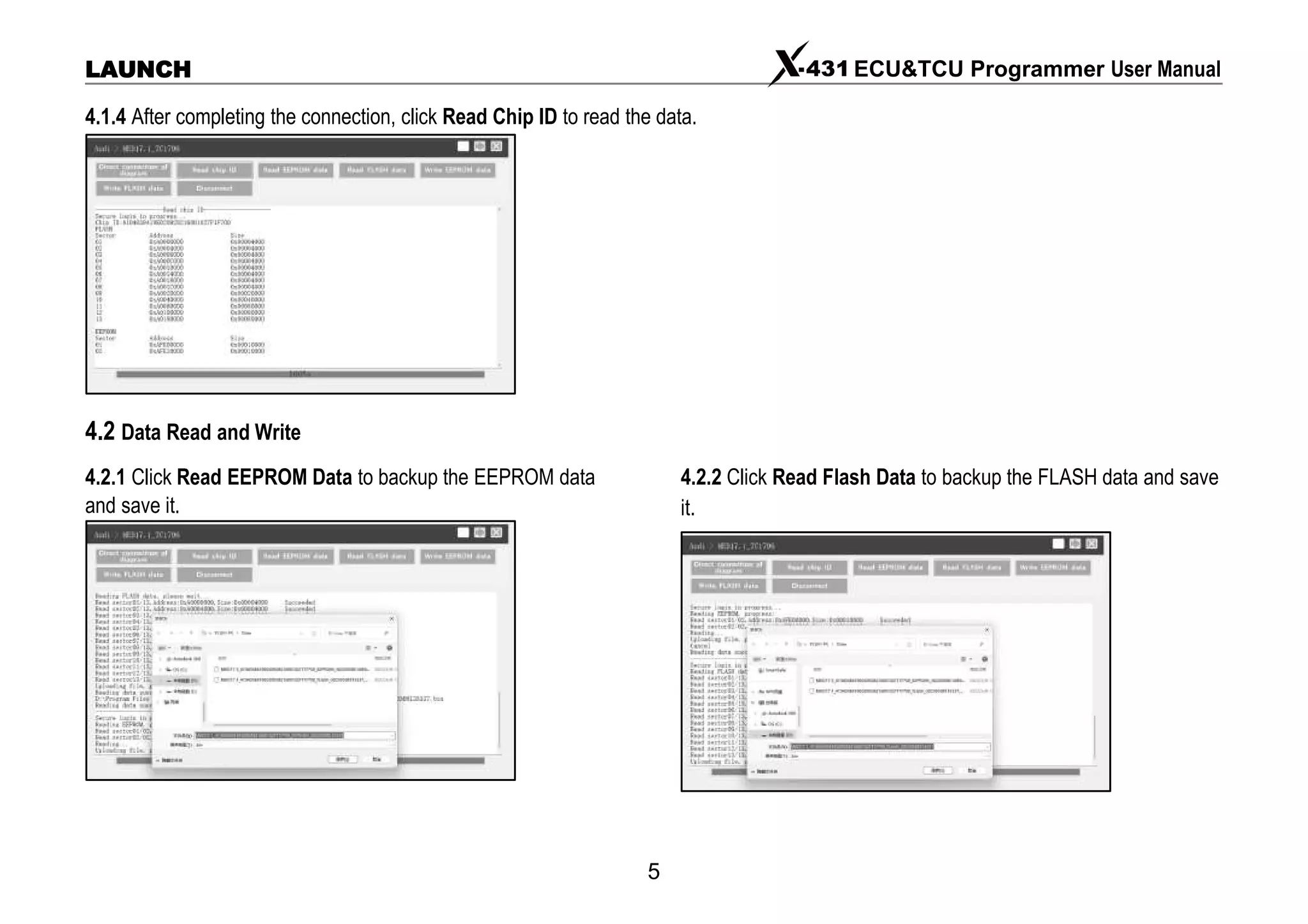 Launch X431 ECU Programmer User Manual.pdf | Operating Systems | Computer Software and Applications