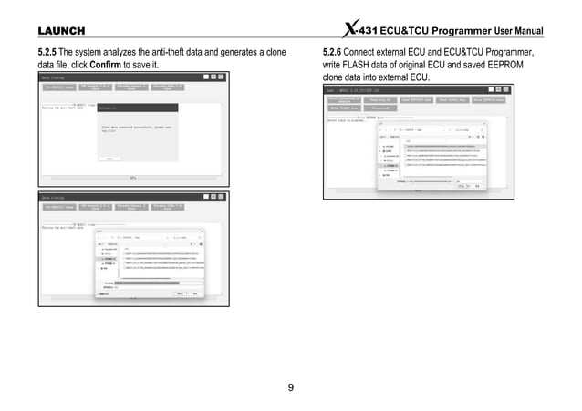Launch X431 ECU Programmer User Manual.pdf | Operating Systems | Computer Software and Applications