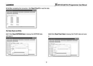 Launch X431 ECU Programmer User Manual.pdf | Operating Systems | Computer Software and Applications