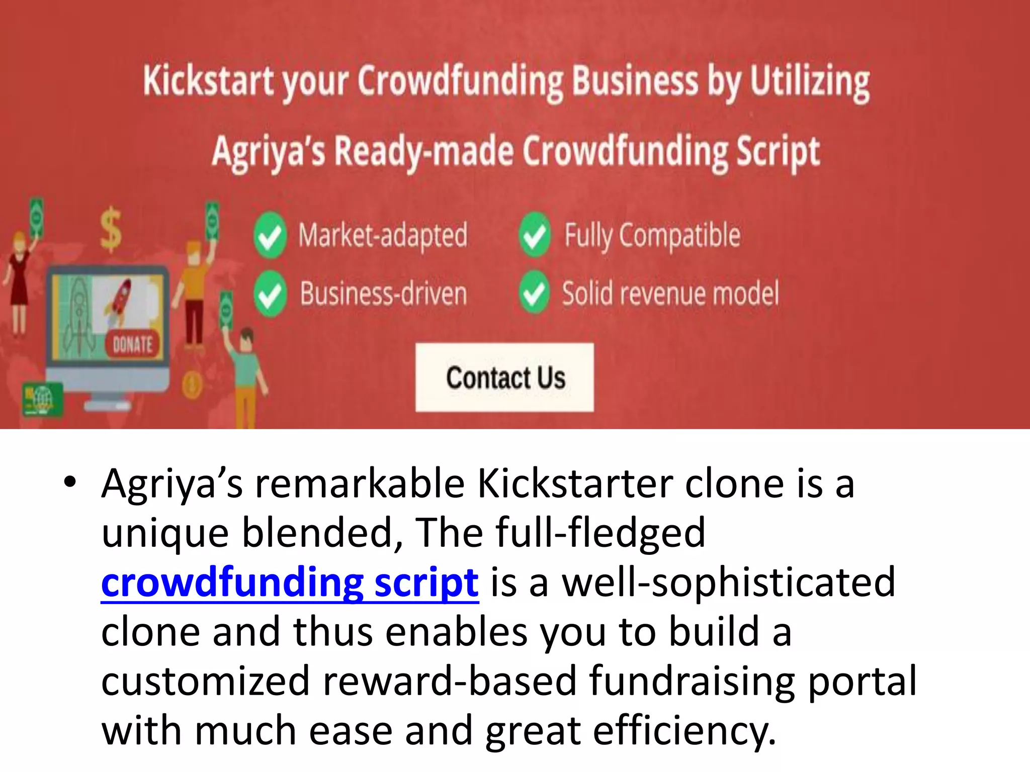 Roadmap to launch your crowdfunding platform: Business Model & features | PDF