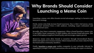 Launch Your Own Meme Coin A Lucrative Opportunity for Brands | PPT